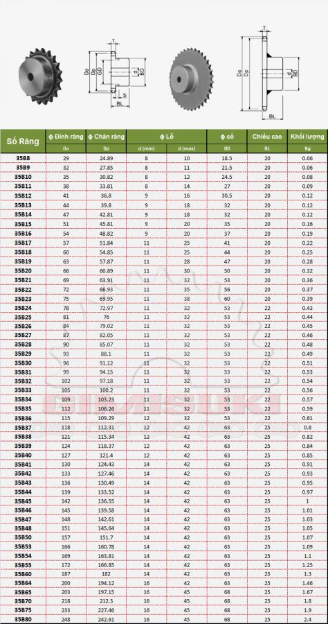 Nhông xích 35 – Gimisuki.vn